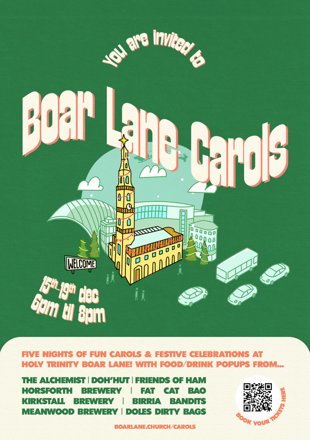 Boar Lane Carols on 19 Dec 25 - Work, Rest or Play